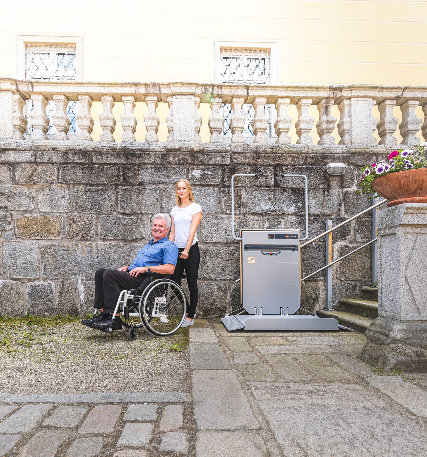 Straight Rail Platform Stairlift | Level Access Lifts Ltd