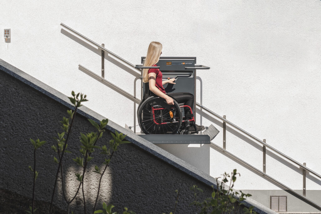 Straight Rail Platform Stairlift | Level Access Lifts Ltd